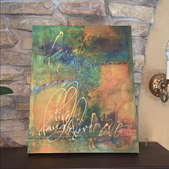 Wall Decor | Live Laugh Love Canvas Painting | Poshmark